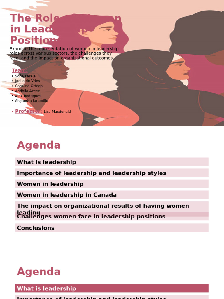 The Role of Women in Leadership Positions v1 | PDF