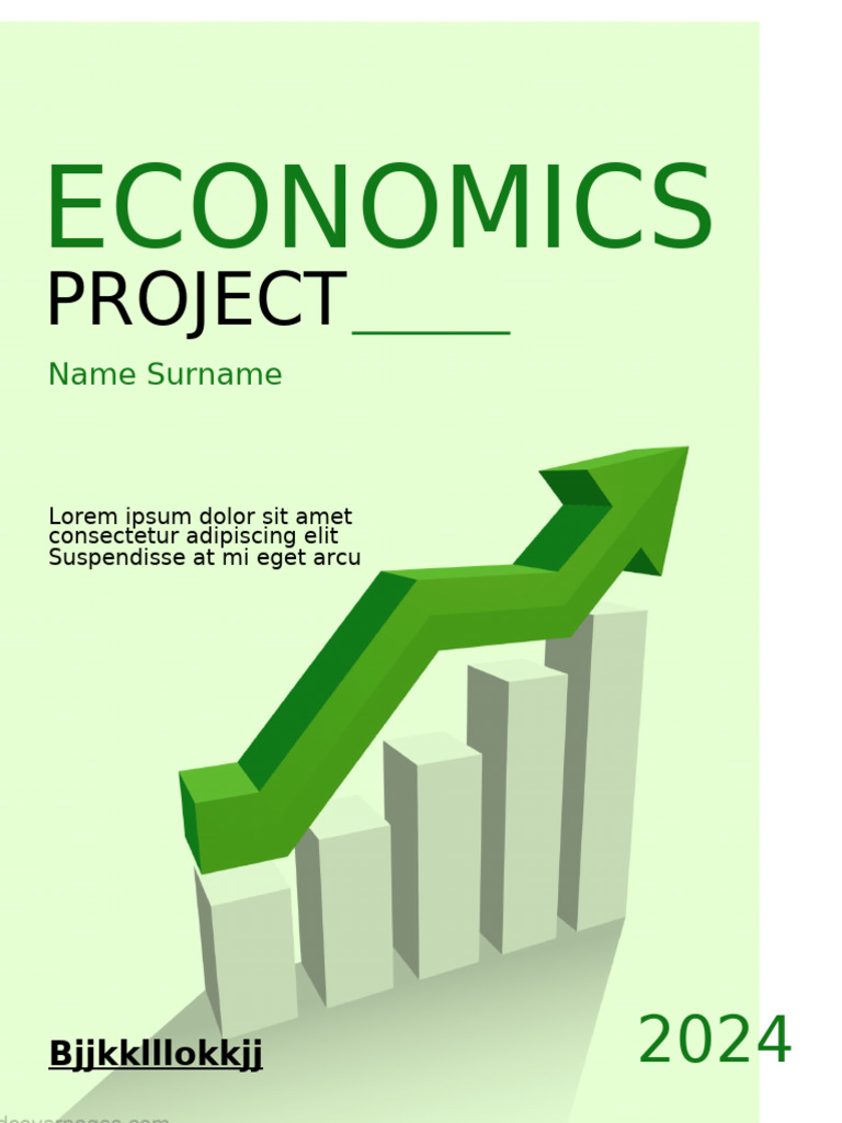 Economics Project Front Page Design 5 | PDF