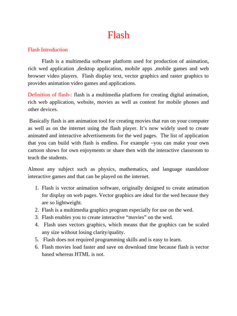 Flash 1 | PDF