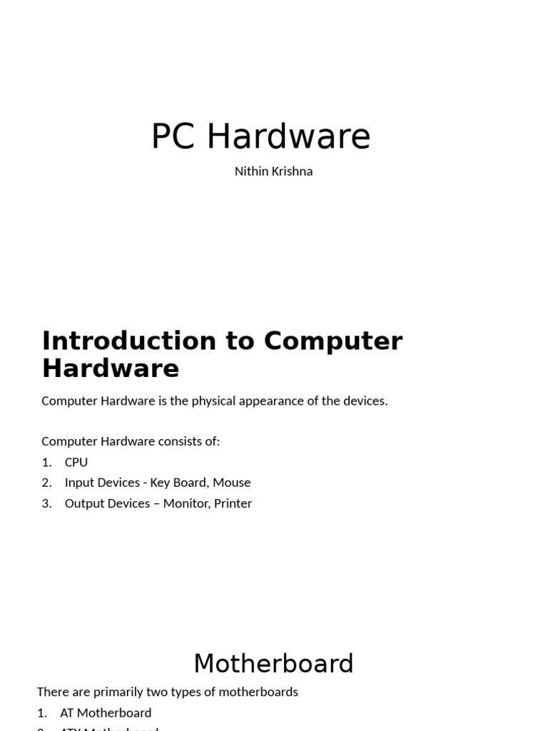 PC Hardware | PDF