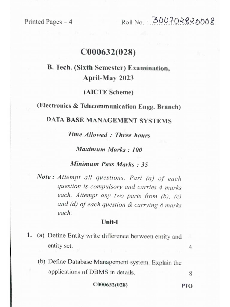 DBMS 2023 | PDF