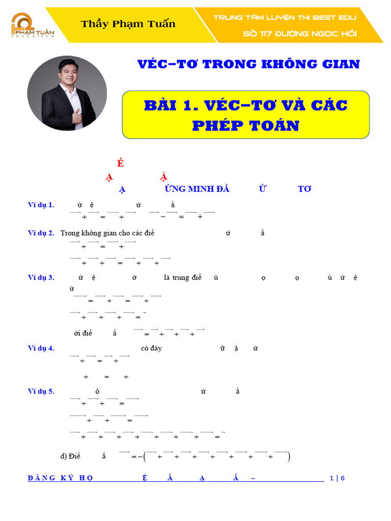 Bài 1. Véc-Tơ Và Các Phép Toán | PDF