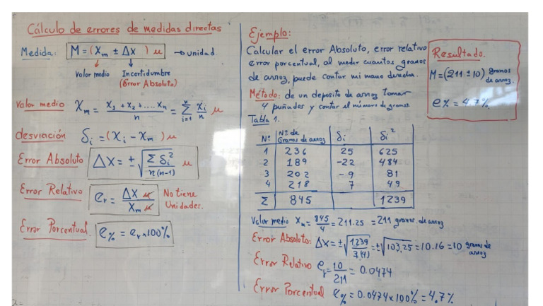 Calculo de Errores de Medidas Directas | PDF