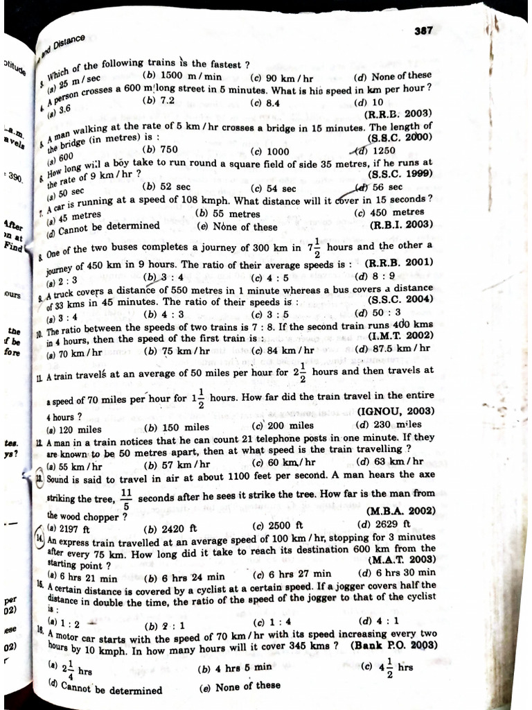 Time and Distance | PDF