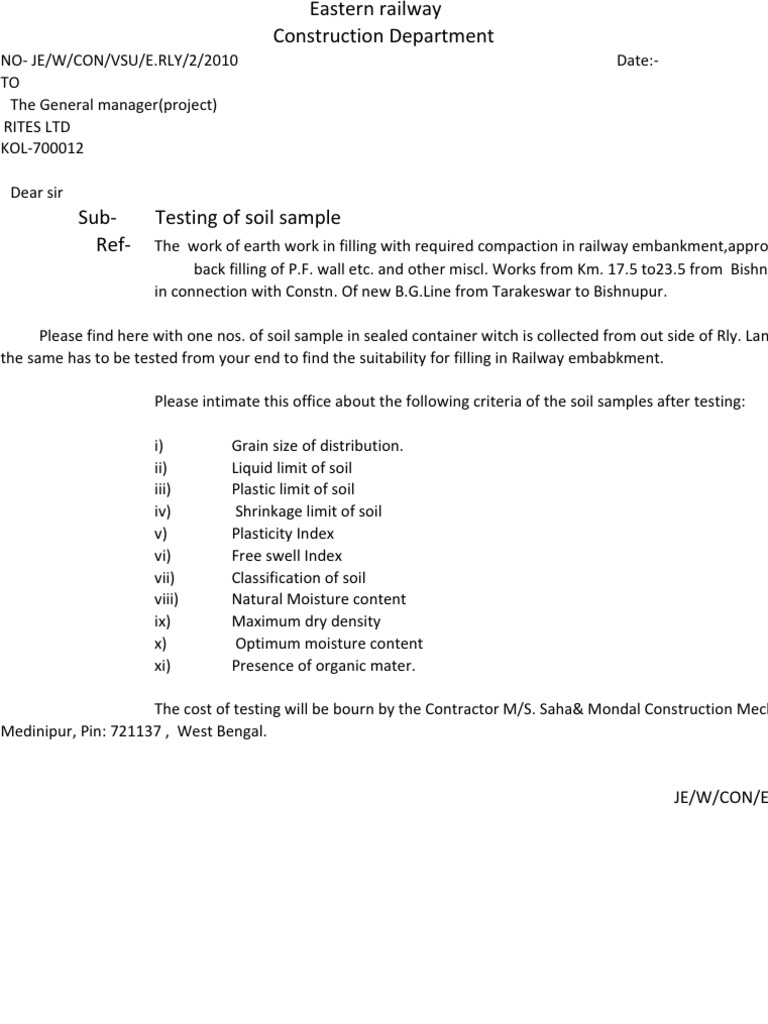 Letter For Soil | PDF