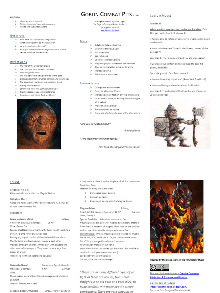 Goblin Combat Pits | PDF