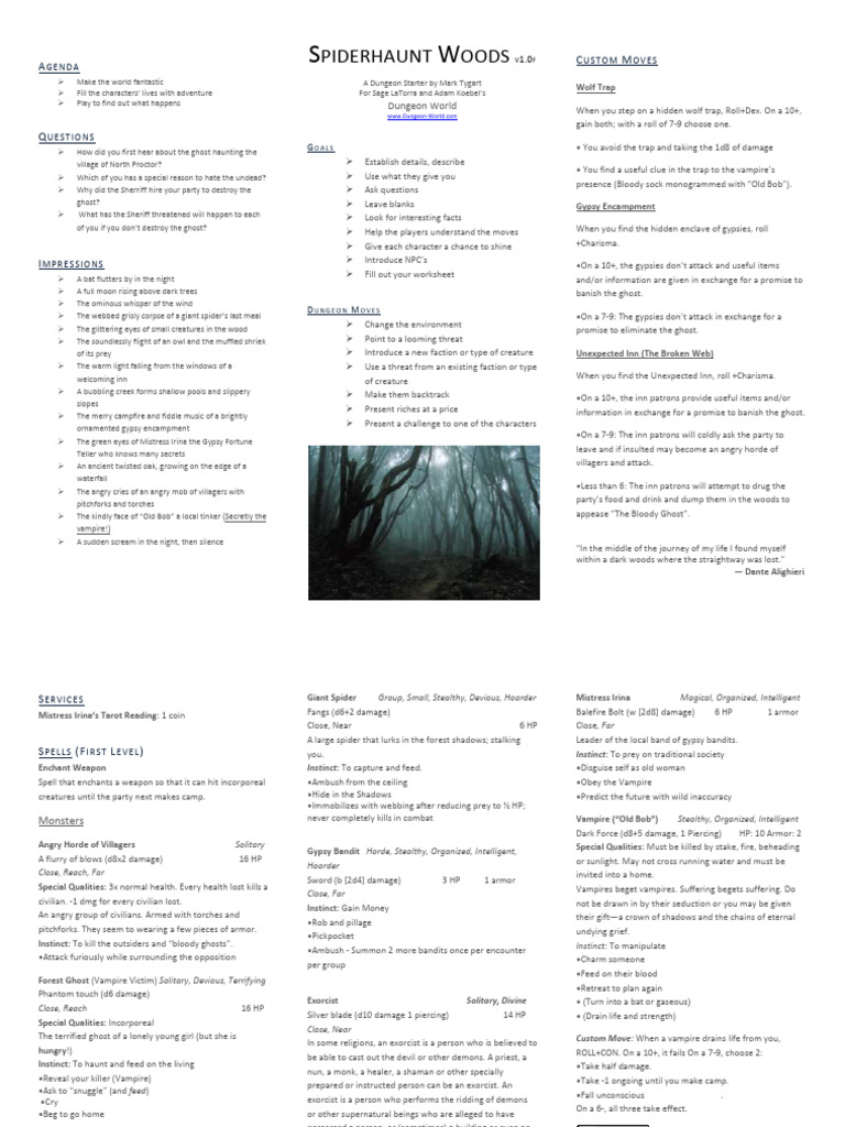 Spiderhaunt Woods | PDF