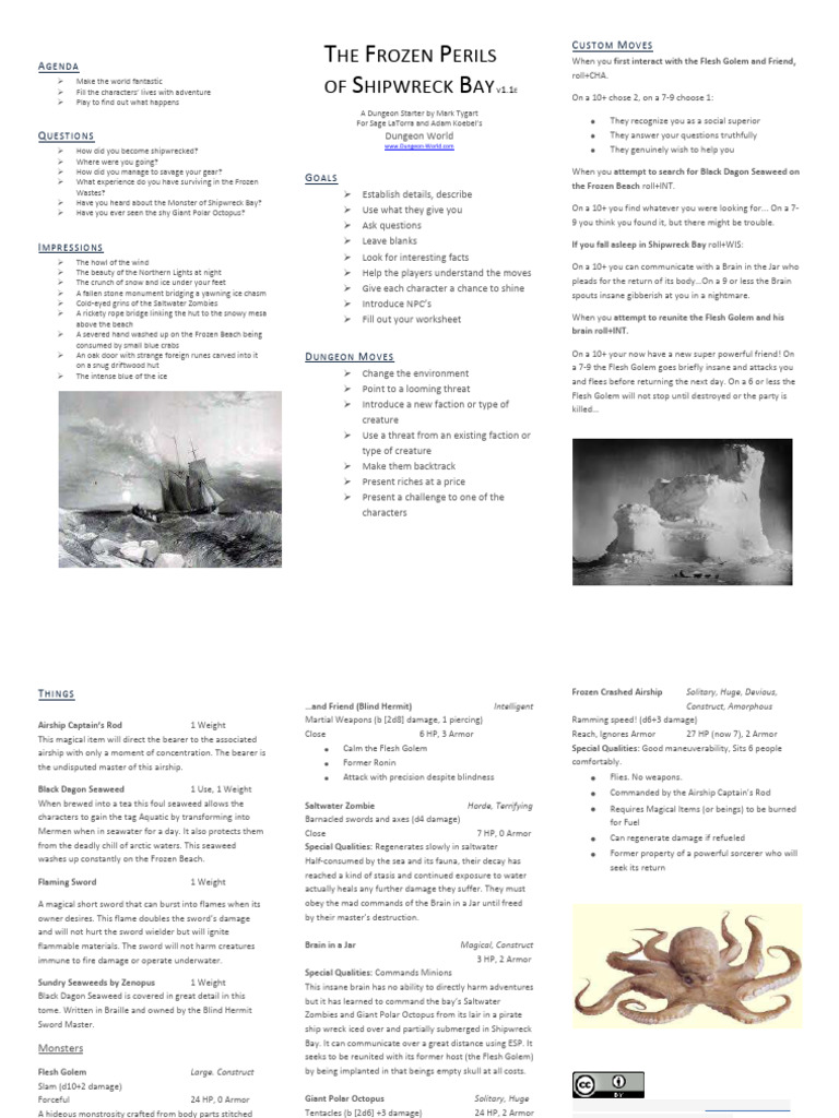 The Frozen Perils of Shipwreck Bay | PDF
