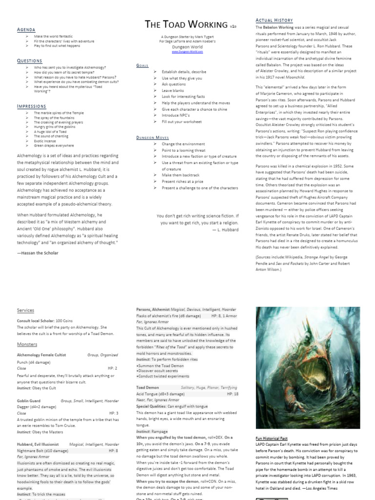 The Toad Working | PDF