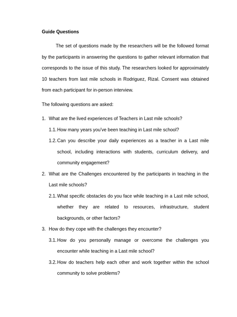 Guide Questions | PDF