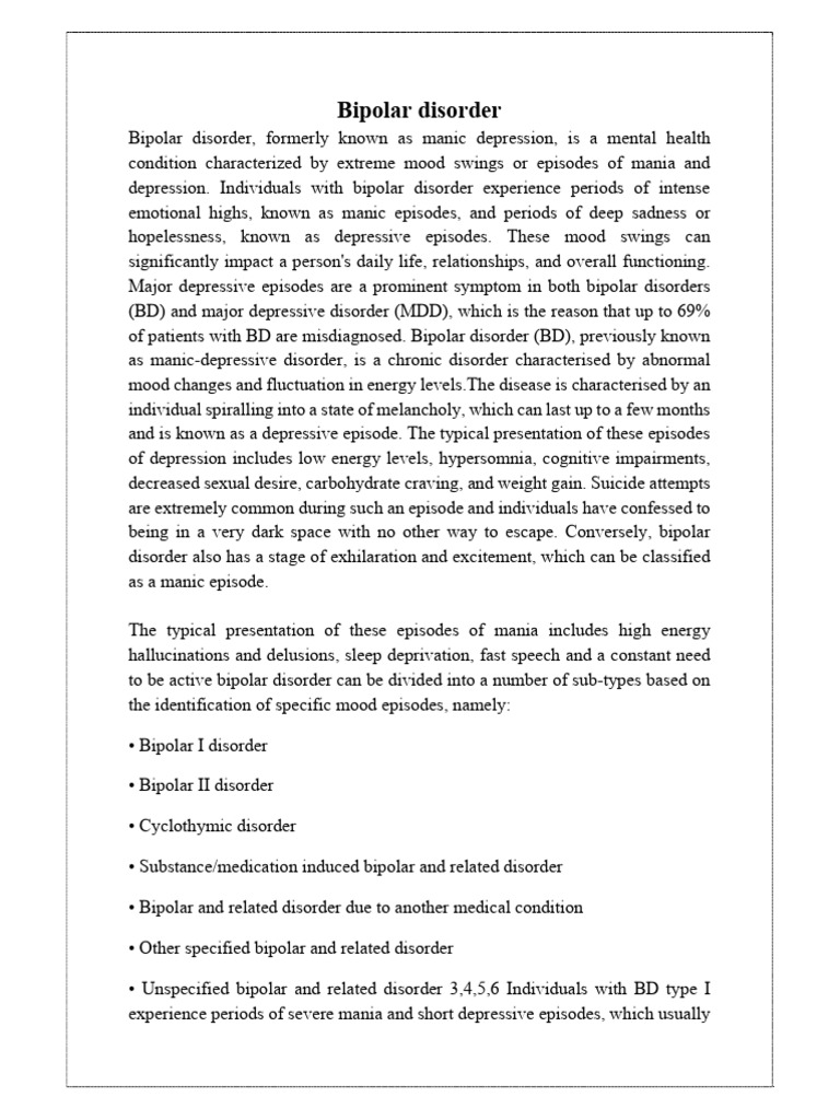BIPOLAR DISORDER | PDF