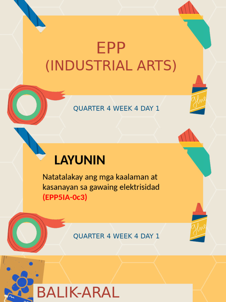 q4 w4 Epp Industrial Arts | PDF