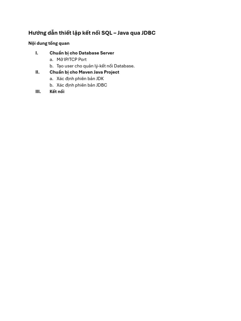 JDBC Instruction | PDF