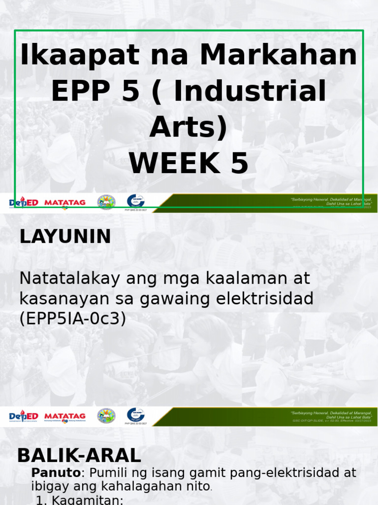 Epp Industrial Arts q4 Week 5 | PDF