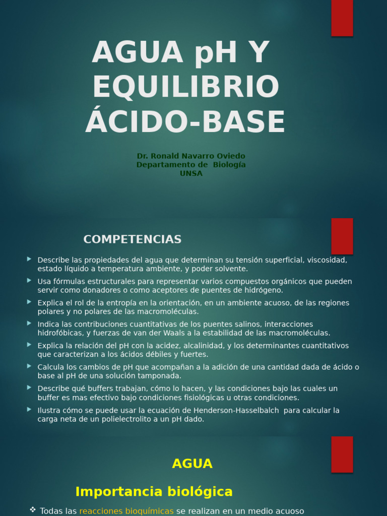 Agua PH y Soluciones Amortiguadoras 2024 B | PDF