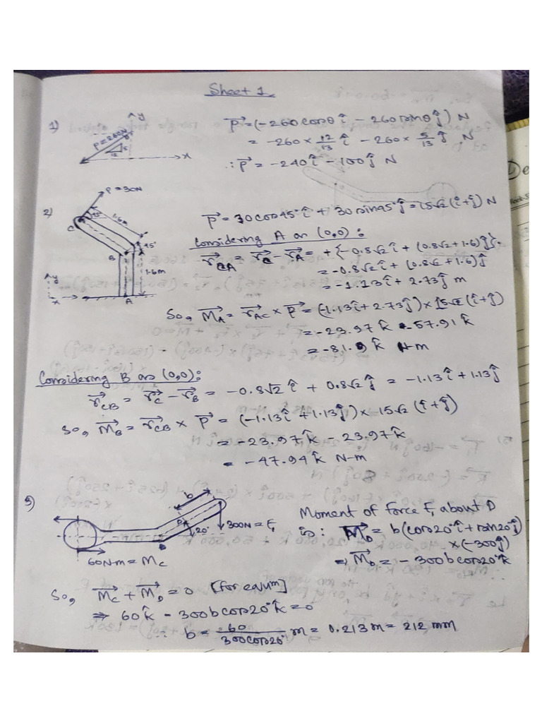 Sheet 1 Sol by Rooj | PDF