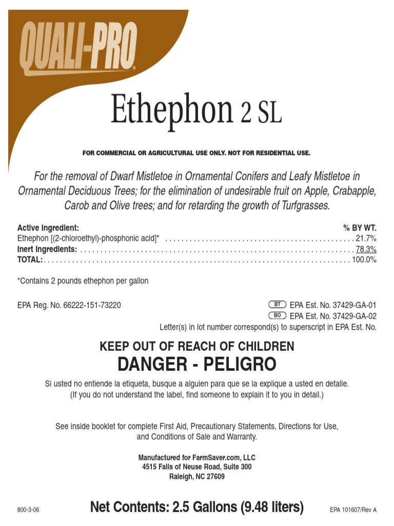 Ethephon2SL LABEL | PDF