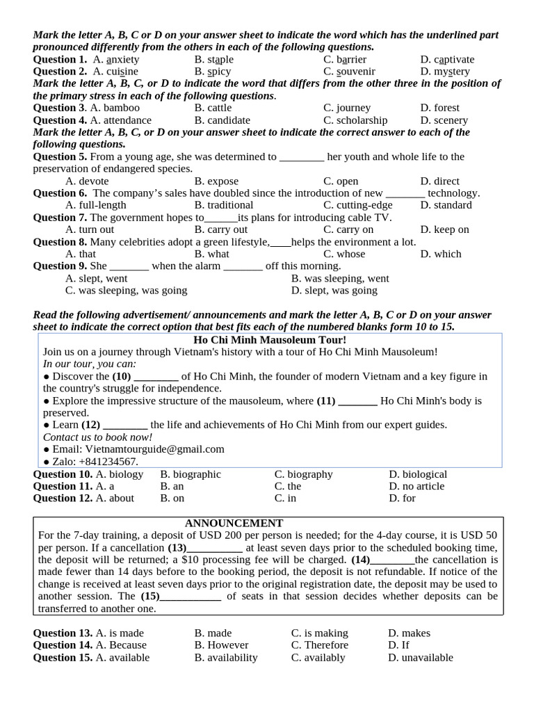 g12 - Midterm Test 1 | PDF