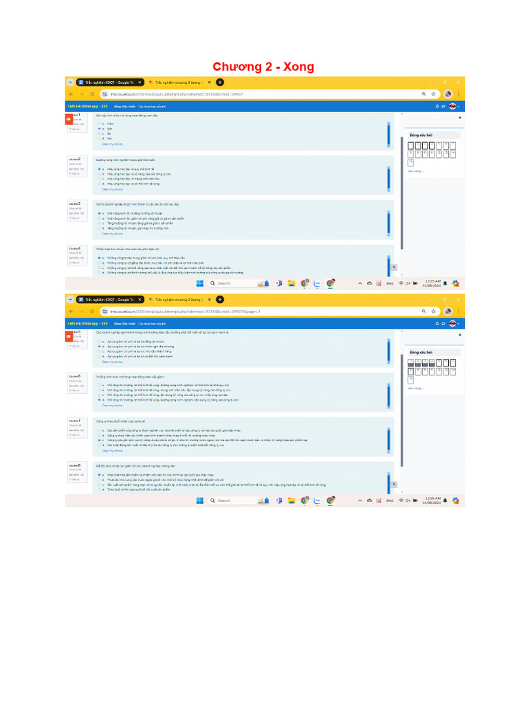 Bản chính Trắc nghiệm KDQT | PDF