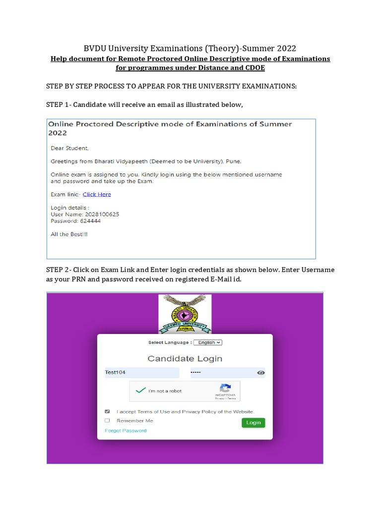 Eklavvya-Online Exam Help Document 220722 | PDF
