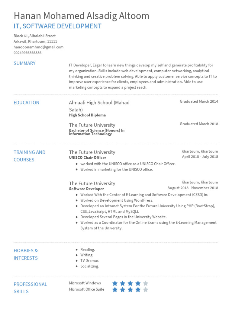 Hanan Resume 2 | PDF