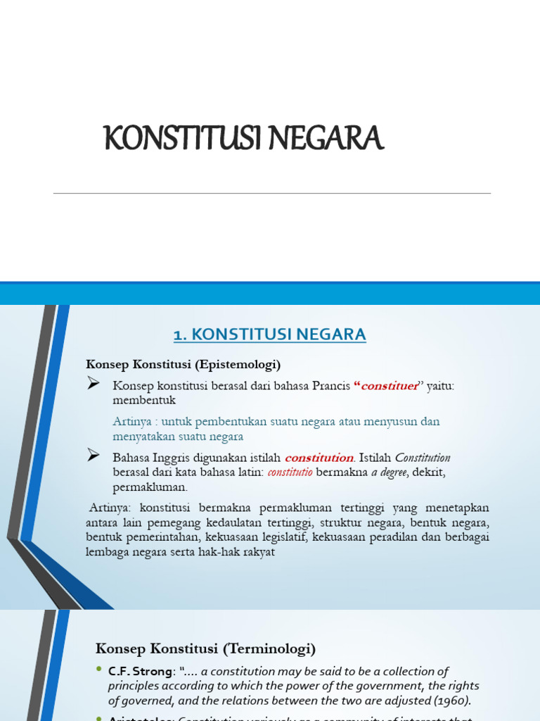 Konstitusi Negara Indonesia | PDF