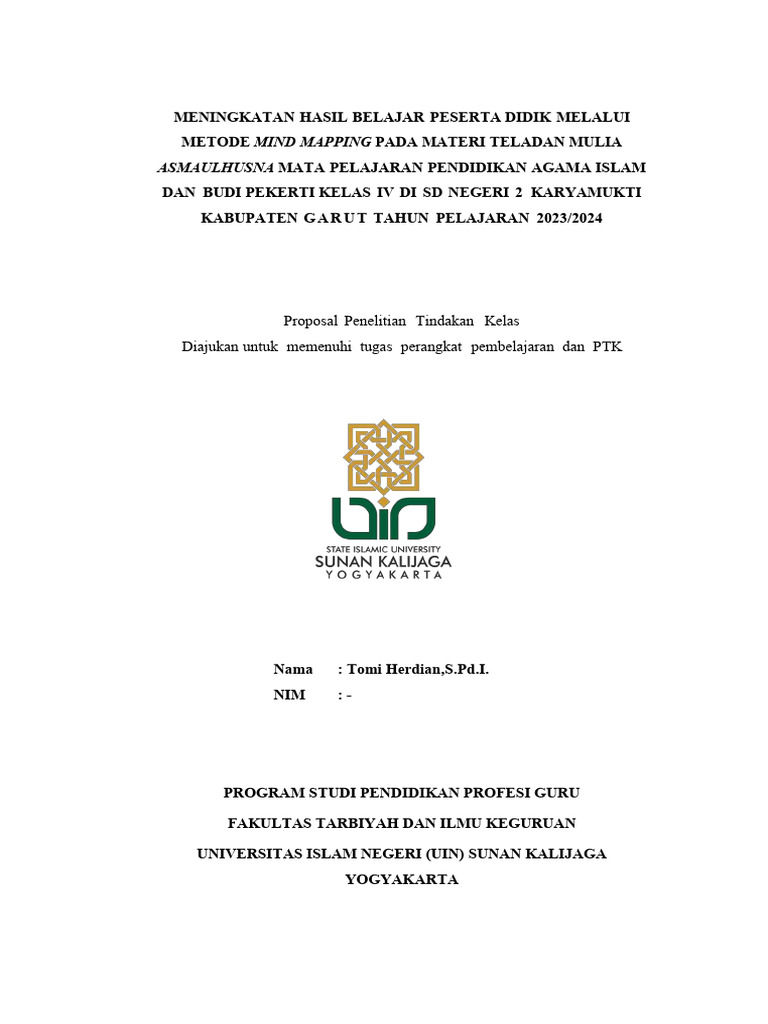 LK - 11 PROPOSAL PTK TOMI HERDIAN - Docx OK | PDF