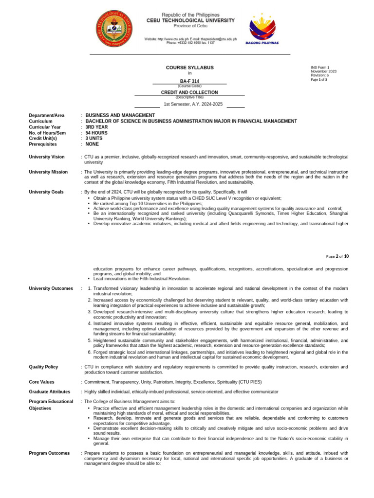 Credit & Collection | PDF