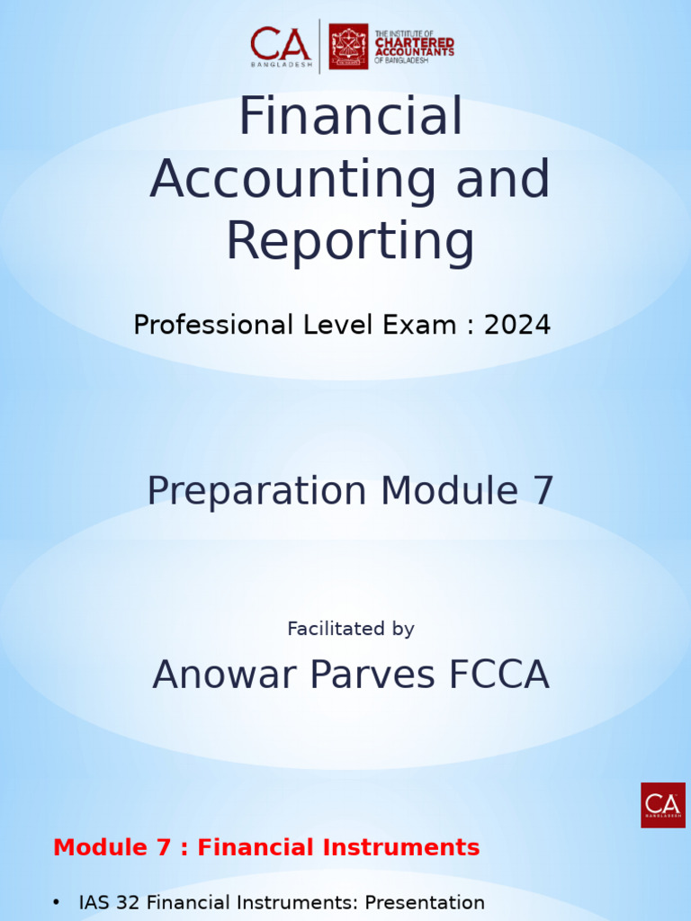 ICAB PL FAR Preparation 2024 Module 7 | PDF