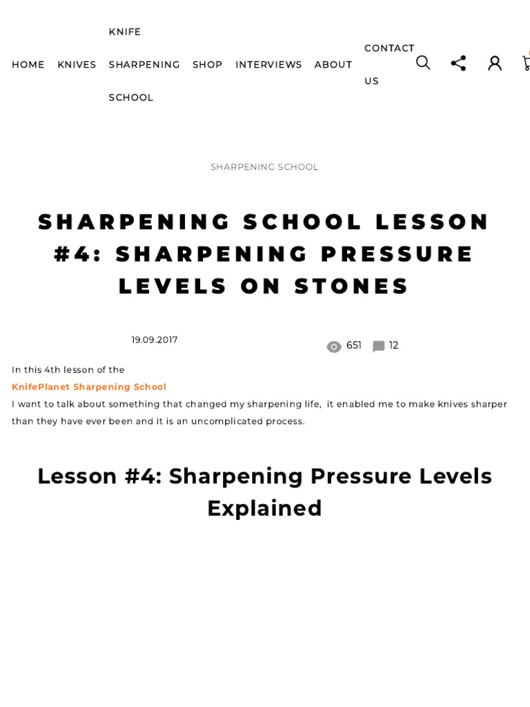 Lesson 4-Sharpening Pressure Levels | PDF