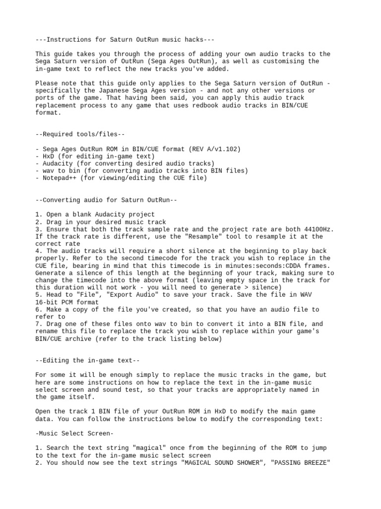 Custom Tracks Instructions | PDF