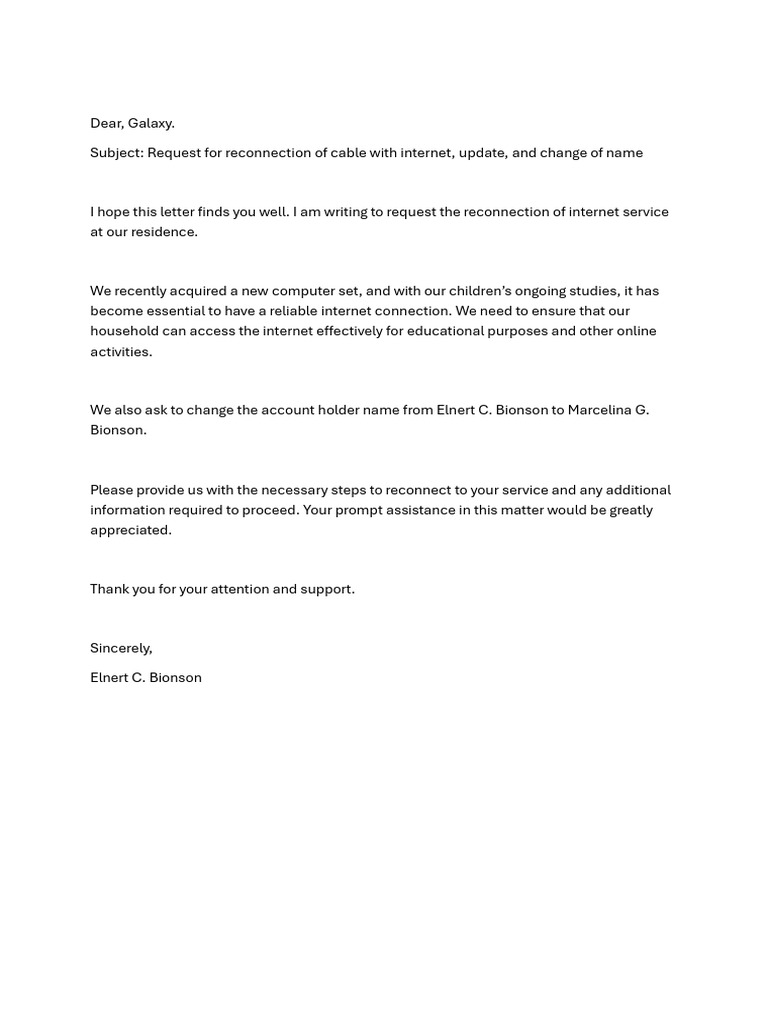 Letter For Galaxy | PDF