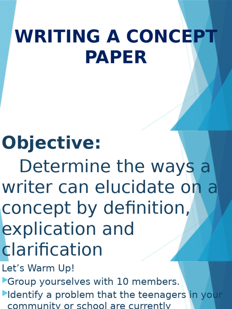 Lesson 8 Writing A Concept Paper | PDF