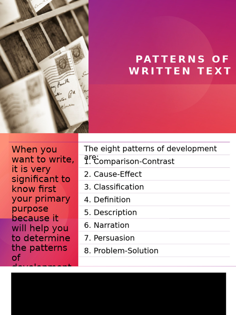 Patterns of Written Text | PDF