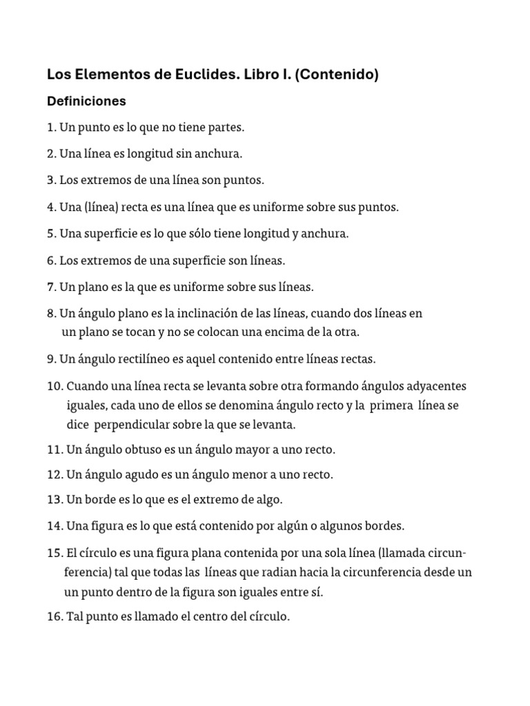 Los Elementos de Euclides | PDF