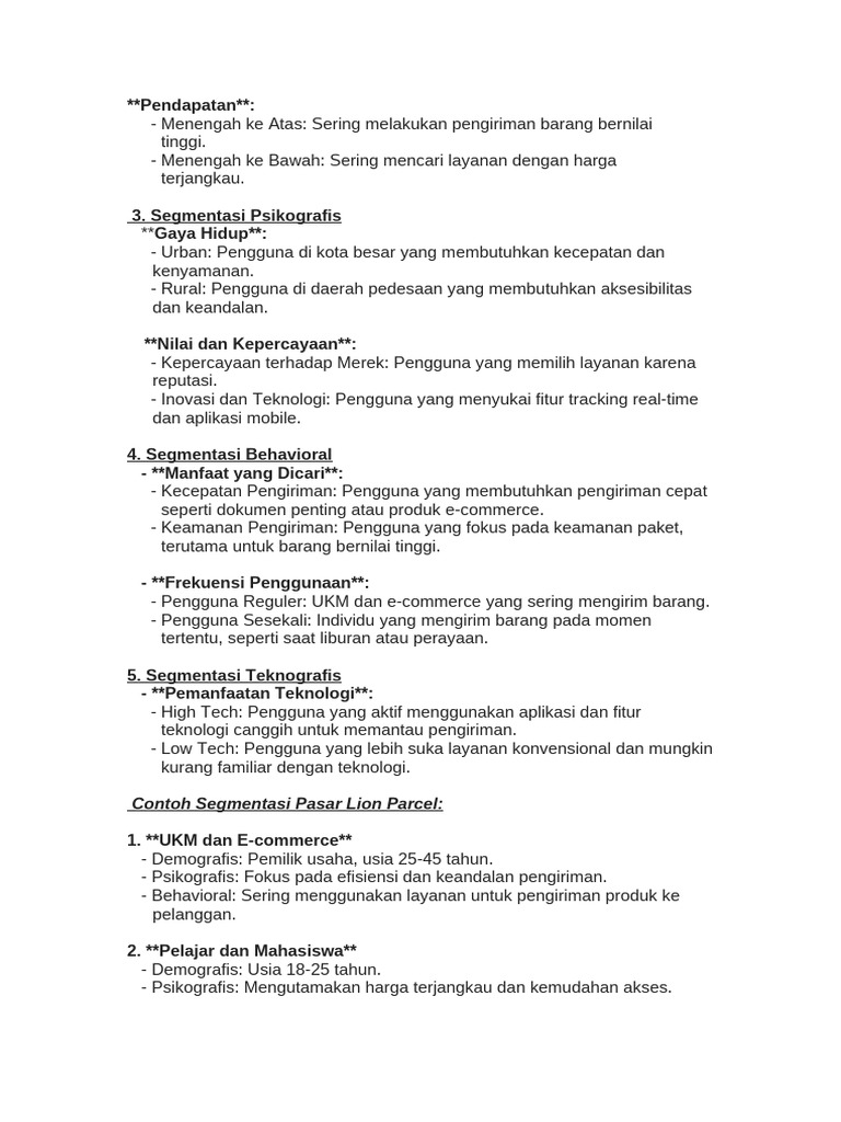 Segmentasi Pasar | PDF