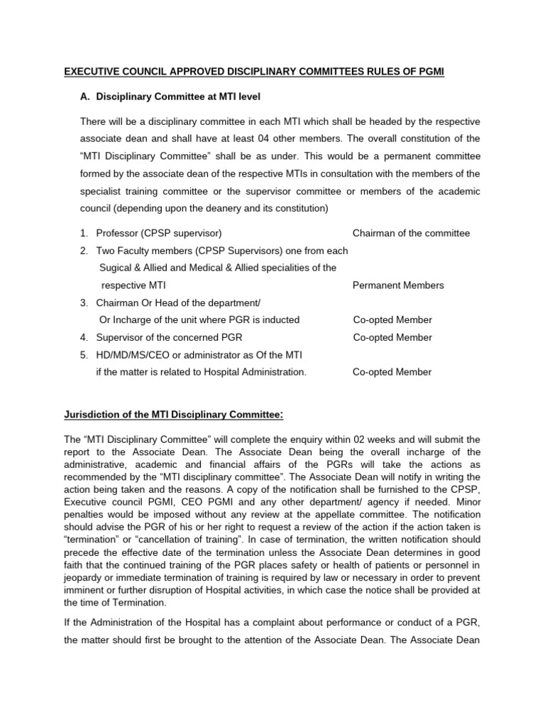 Rules PGMI | PDF