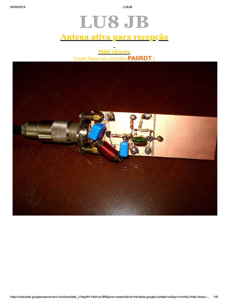 Antena Ativa para Recepção LU8JB | PDF