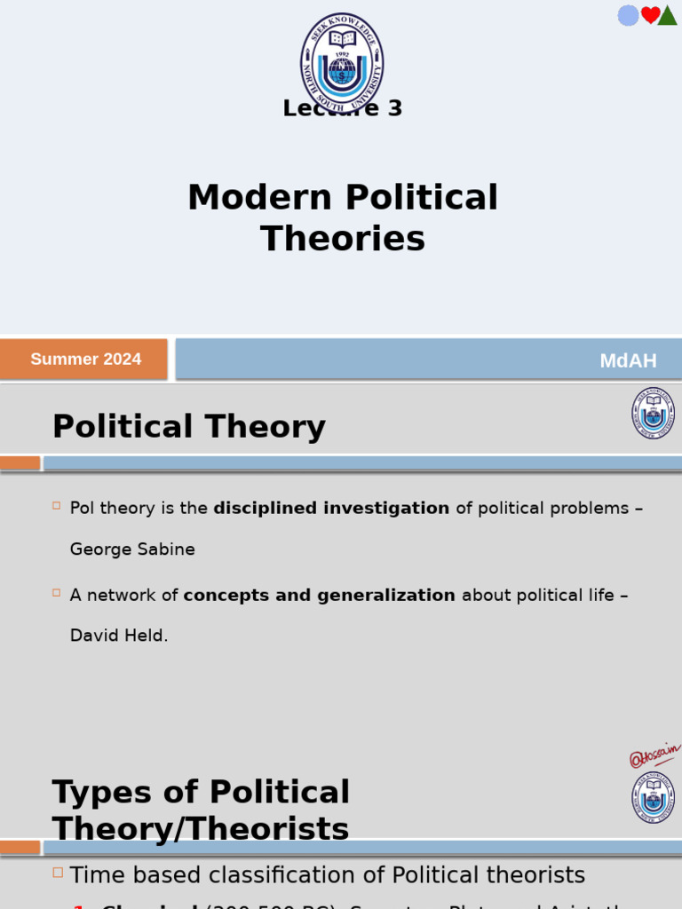 Lec 3 Political Theory-Modern | PDF