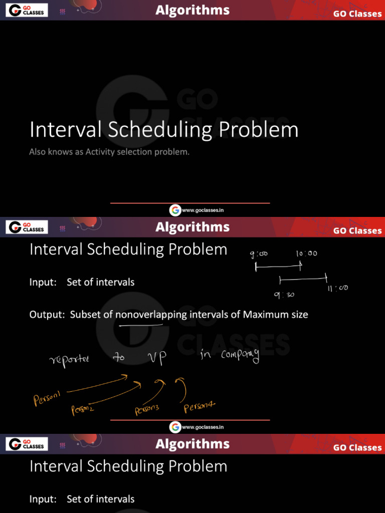 10 IntervalScheduling JobScheduling FractionalKnapsack | PDF