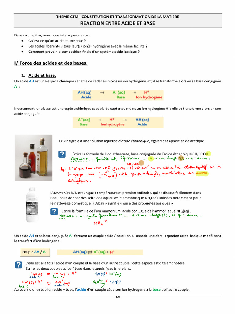 Term 2 Acide-Base-Ka Correction | PDF