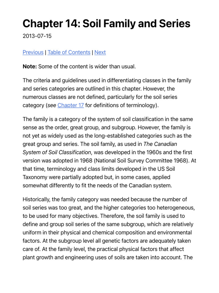 Chapter 14 - Soil Family and Series - Agriculture and Agri-Food Canada ...