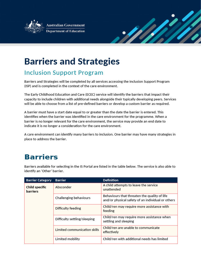Barriers and Strategies | PDF