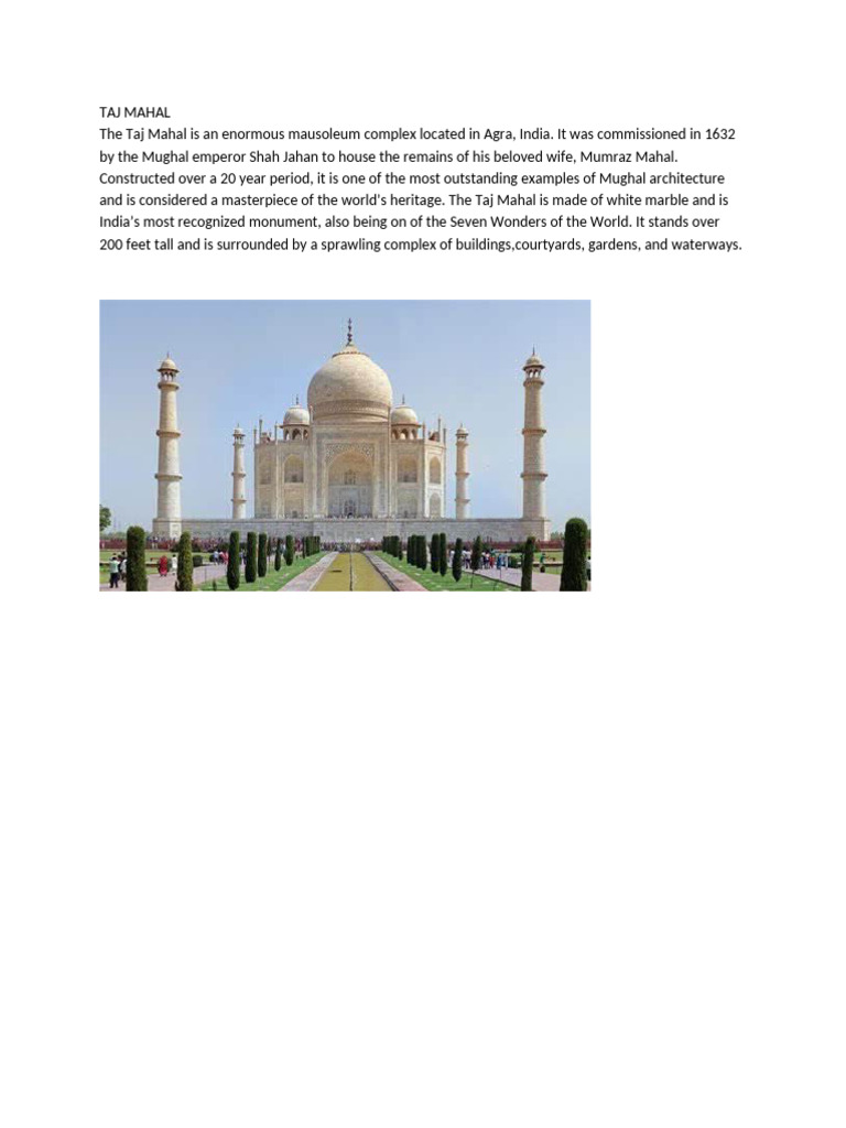 Taj Mahal | PDF