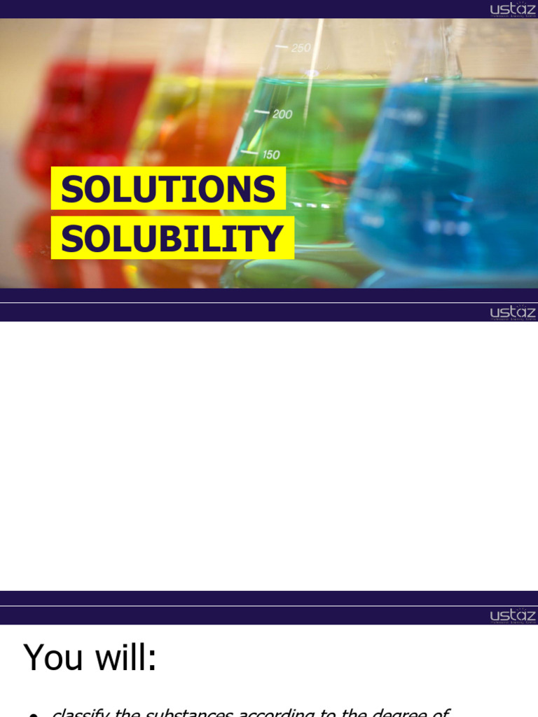 2. Demo Lesson. Solutions.solubility | PDF