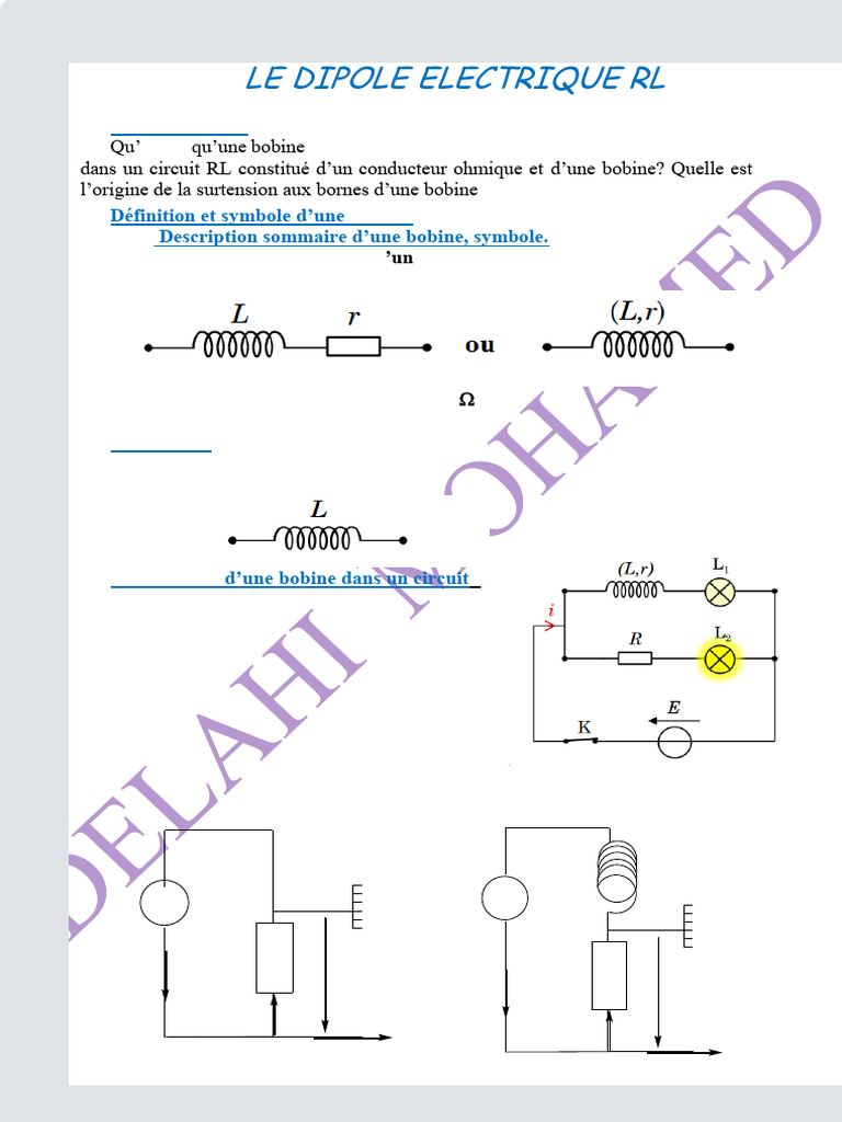 COURS Dipole RL PC | PDF | Dipole | Metrology