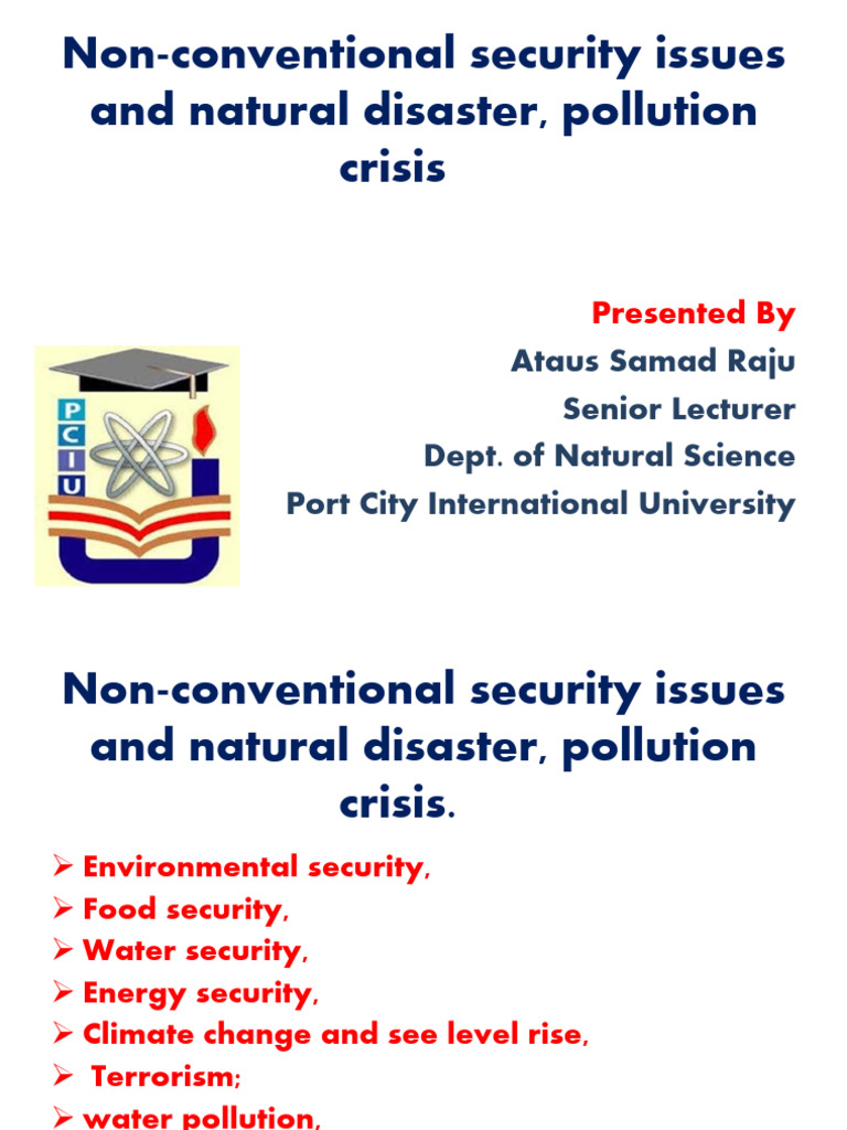 Non-Conventional Security Issues and Natural Disaster, Pollution Crisis ...