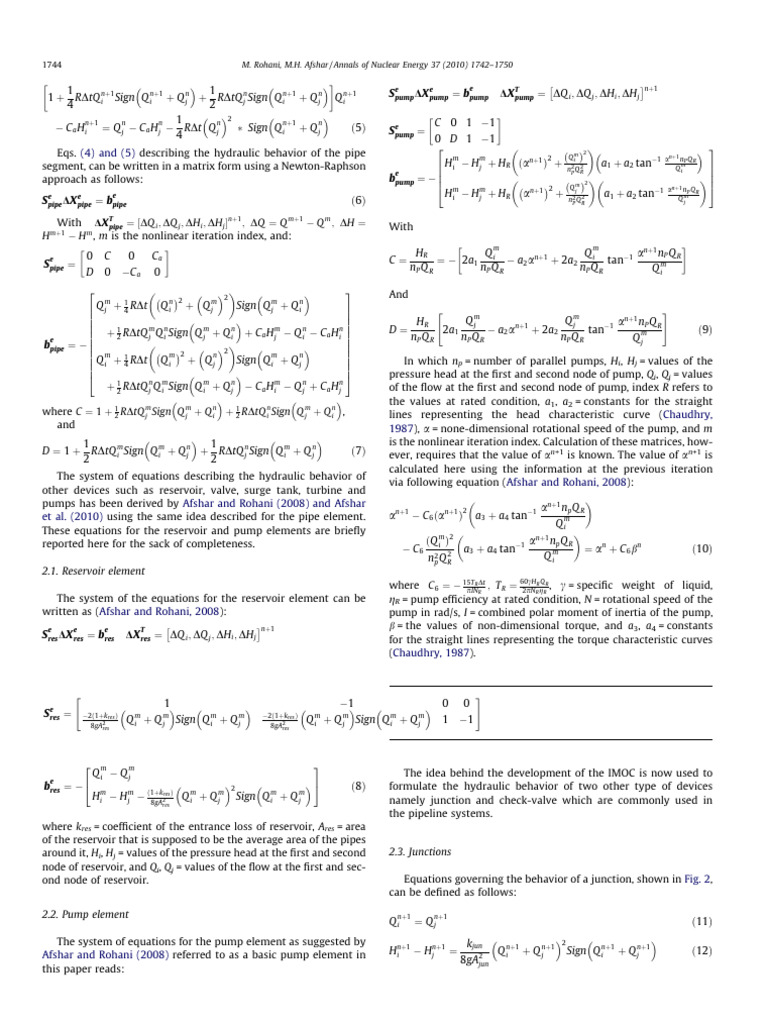 Bending Moment Method Design For Critical Flow Method of Characters ...