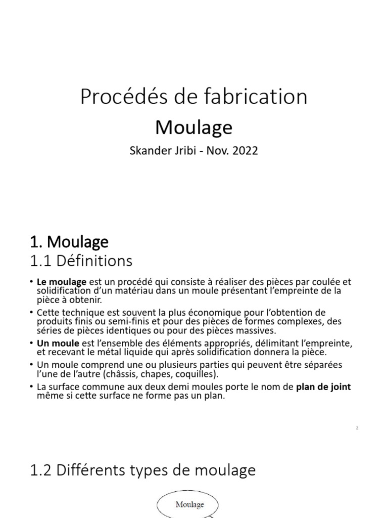 Moulage | PDF
