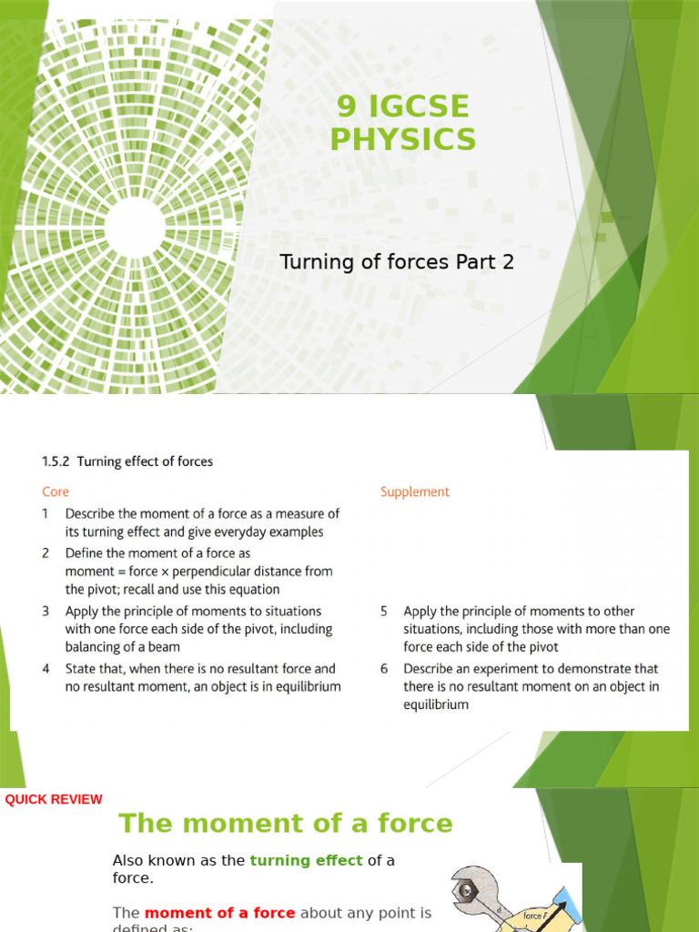 7-1 Turning of Forces Part 2 | PDF